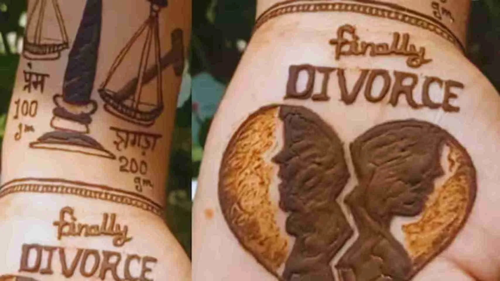 ‘Finally Divorce’ Mehendi Goes Viral: '100g Love, 200g Compromise' | WATCH